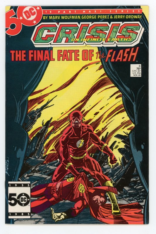 Crisis on Infinite Earths #8 Marv Wolfman George Perez Death of Flash ...