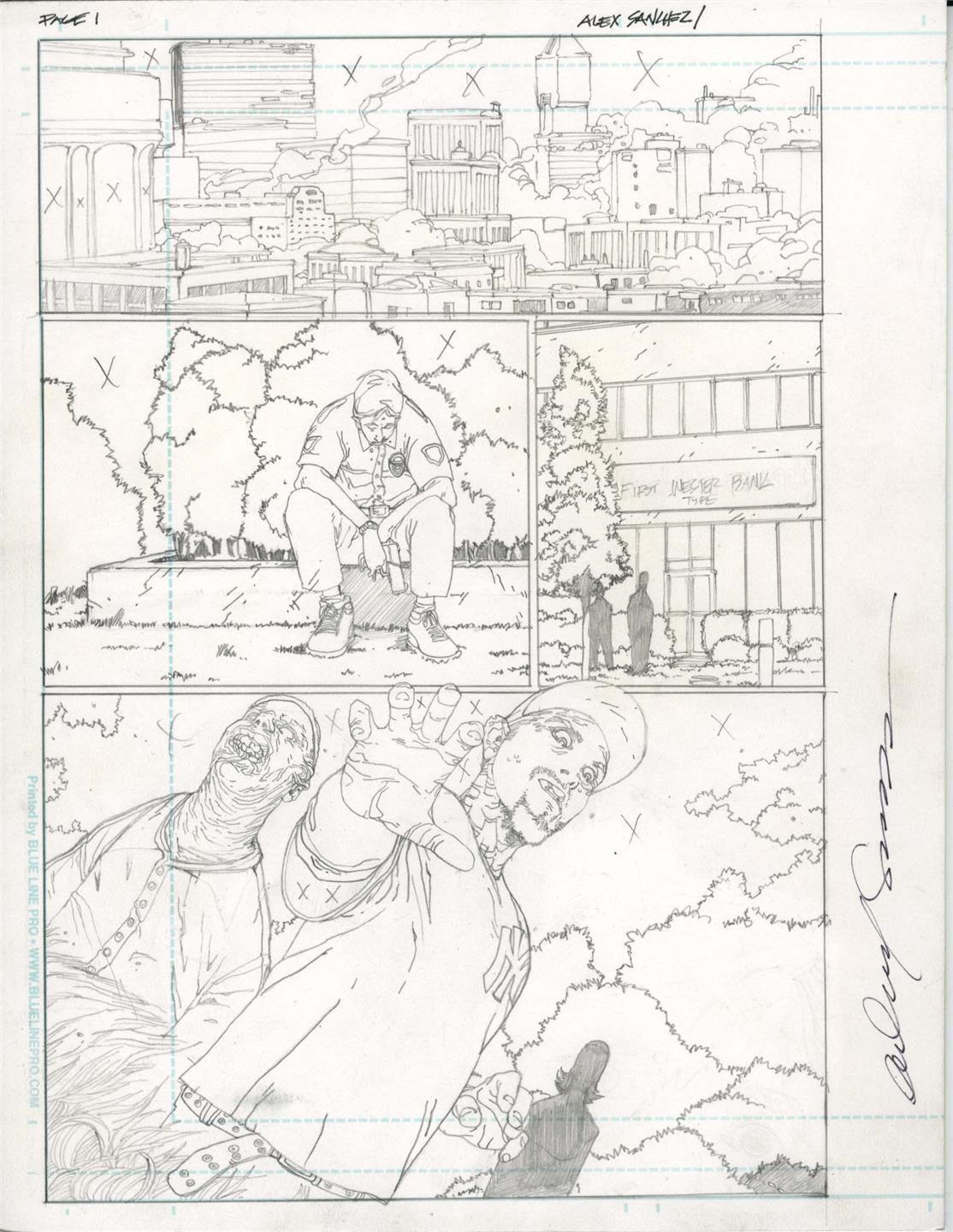 Trailer Park of Terror 2 pg1 Six Bullets Original Pencil art Alex ...