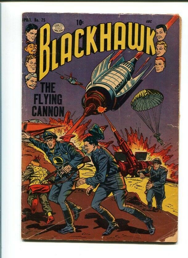 Blackhawk Comics #75-Quality-1954-Reed Crandall Art-Flying Cannon VG ...