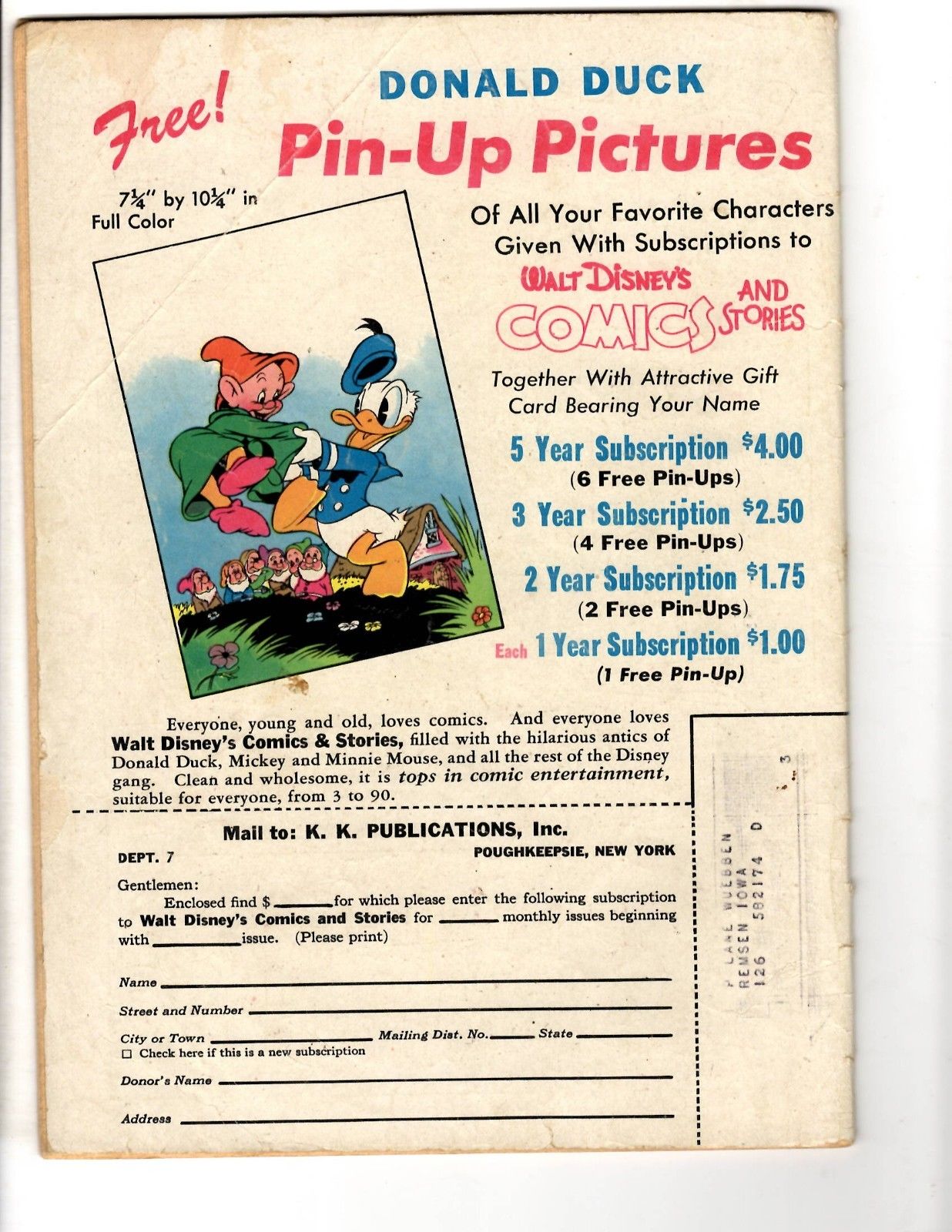 Walt Disneys Comics And Stories 70 Fn V 6 10 Golden Age Dell Comic