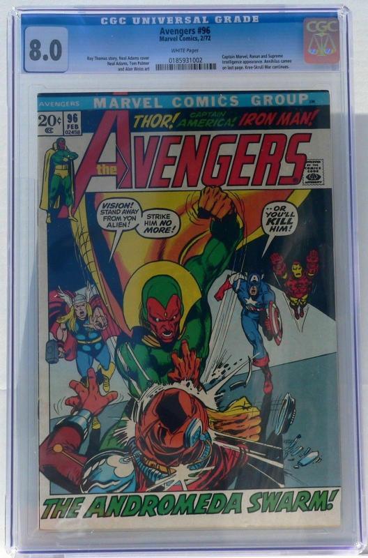 Avengers 96 Feb 1972 CGC VF (8.0) | Comic Books - Bronze Age, Marvel ...