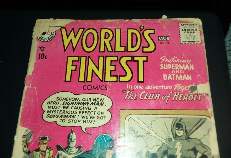 World's Finest Comics #89 1957 Classic Club Of Heroes Story Superman ...