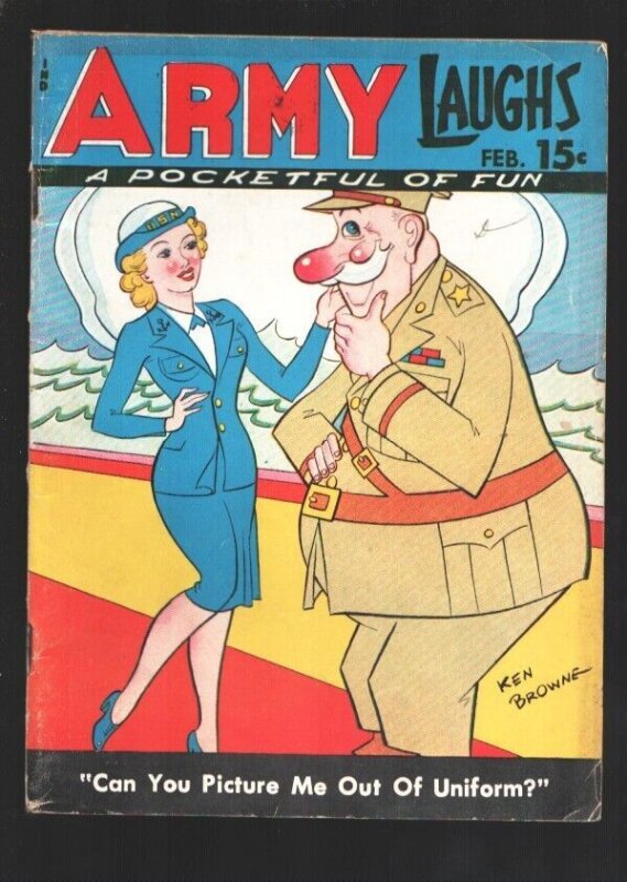 Army Laughs Vol. 5 #11 2/1946-Bill Wenzel-Joey Oakes-Ken Browne & others-Cart... | Comic Books ...