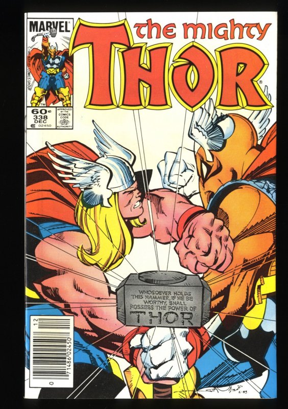 Thor #338 NM 9.4 Newsstand Variant 2nd Beta Ray Bill! 1st Stormbreaker ...