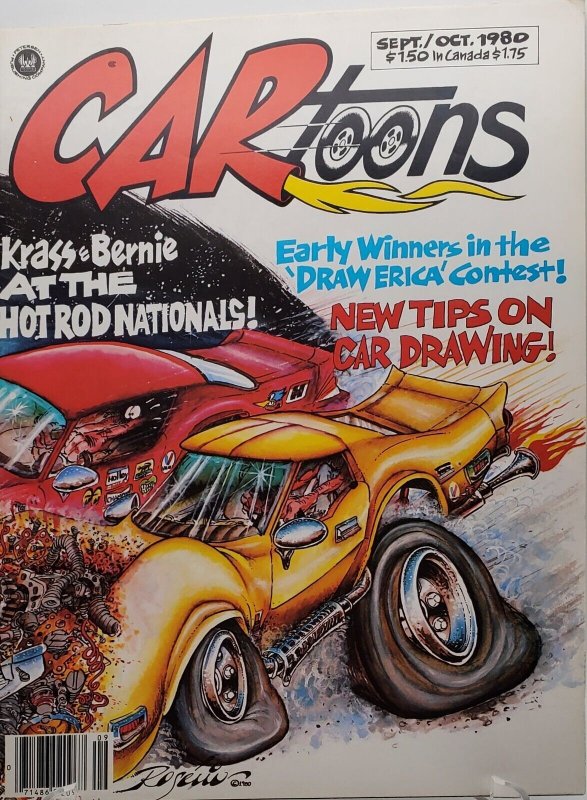 CARtoons Magazine Sept./Oct. 1980 w/ Iron Ons, Cartoons for the car ...