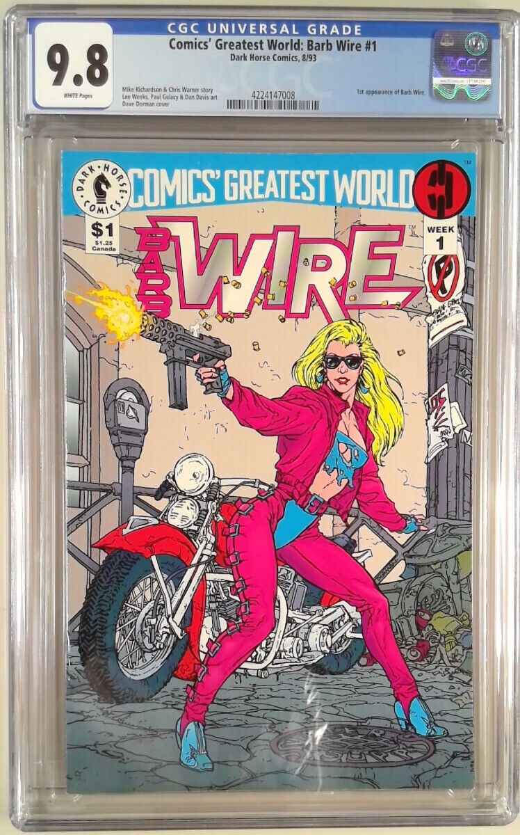 COMICS' GREATEST WORLD BARB WIRE 1 (1993) CGC 9.8 First Appearance Barb ...