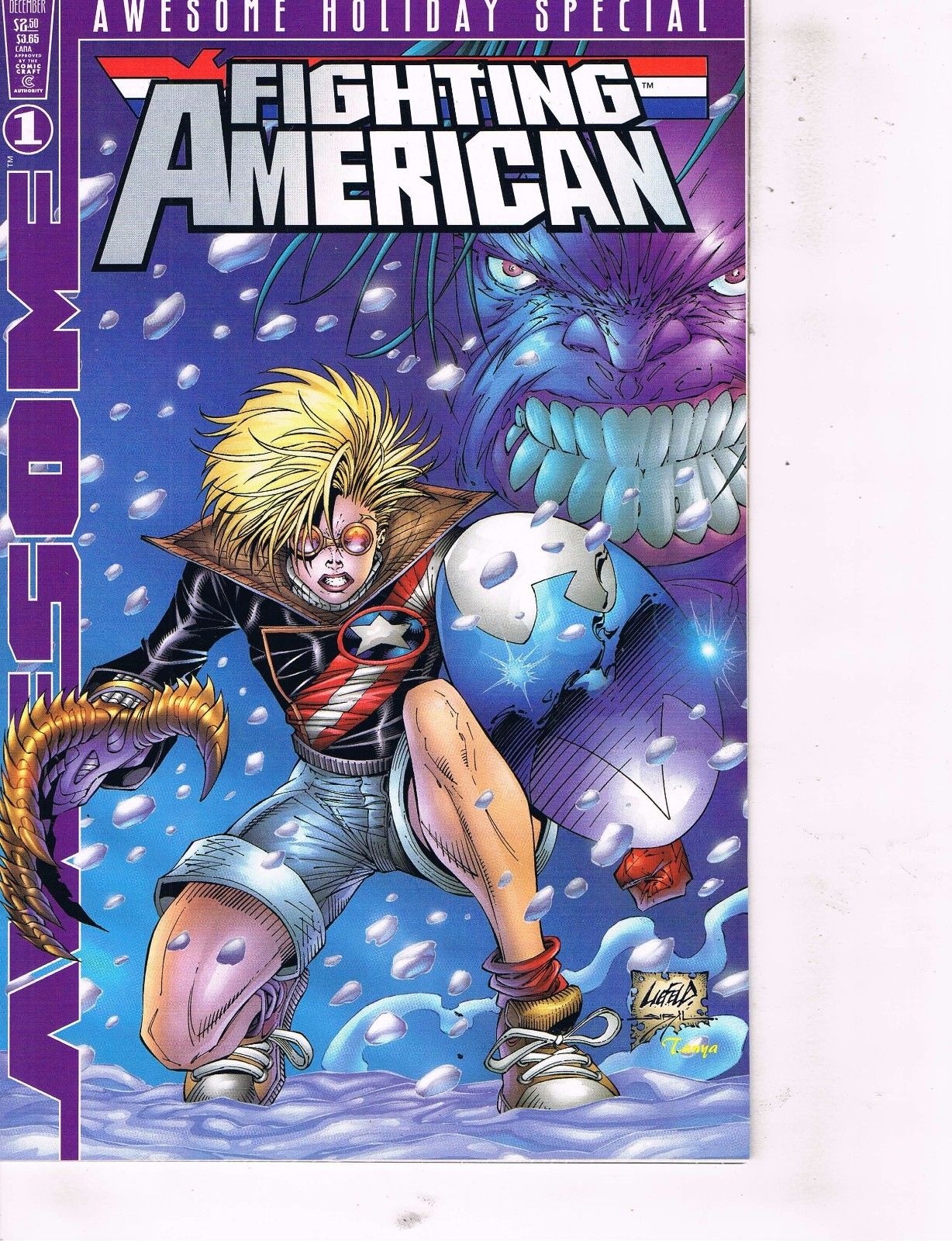 3 Awesome Entertainment Comic Books # 1 3 Fighting American Judgement ...