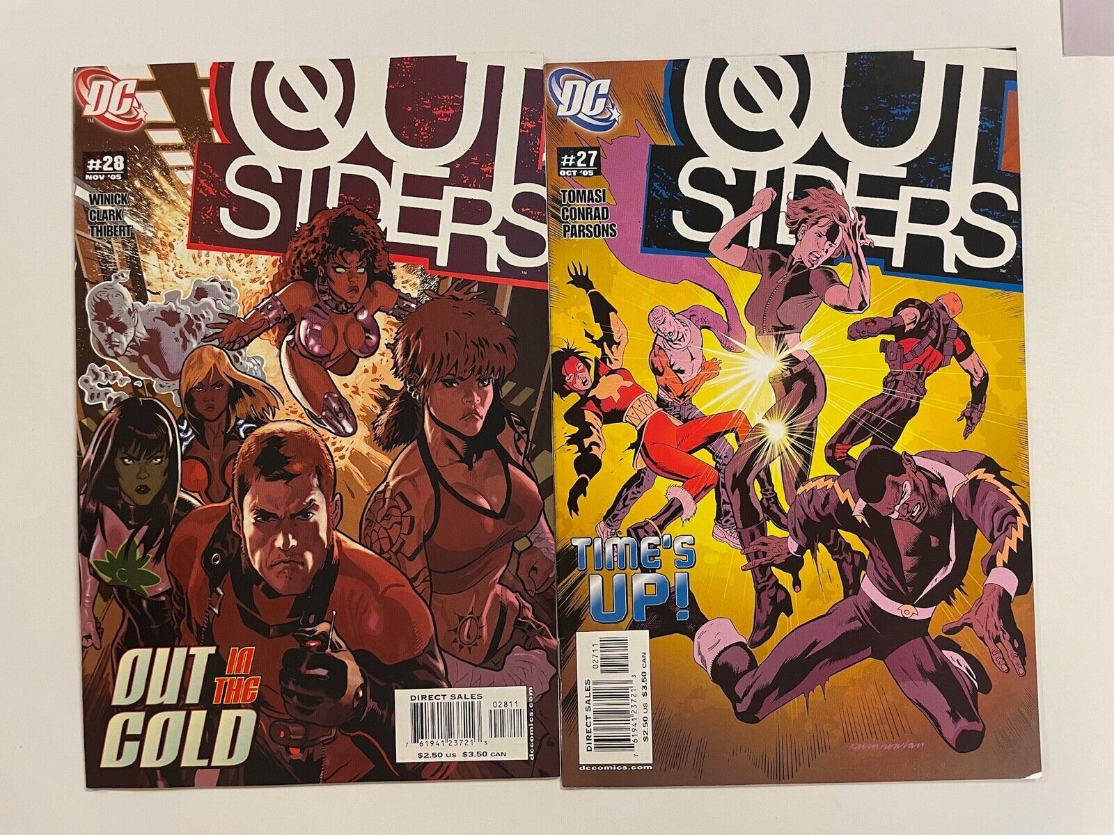 4 Outsiders DC Comic Books # 18 24 27 28 Nightwing Starfire The Creper ...