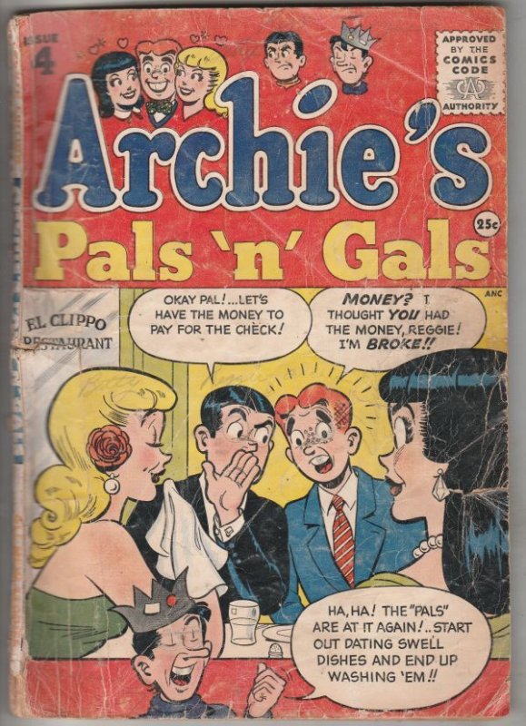 Archie Annual #4 (Nov-55) FR/GD Low-Grade Archie, Betty, Veronica ...