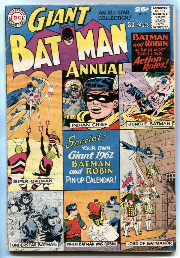Batman Annual #2 1961 DC-Giant issue-Indian Chief Batman- G- | Comic ...