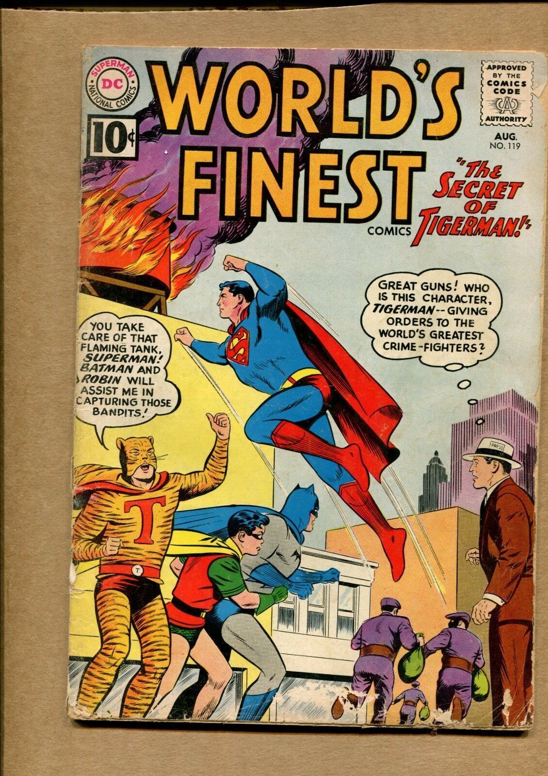 Worlds Finest #120 - Challenge of the Faceless Creature - 1961 (Grade 4 ...