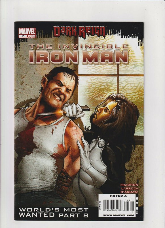 Invincible Iron Man #15 VF+ 8.5 Marvel Comics 2009 Dark Reign Tony ...