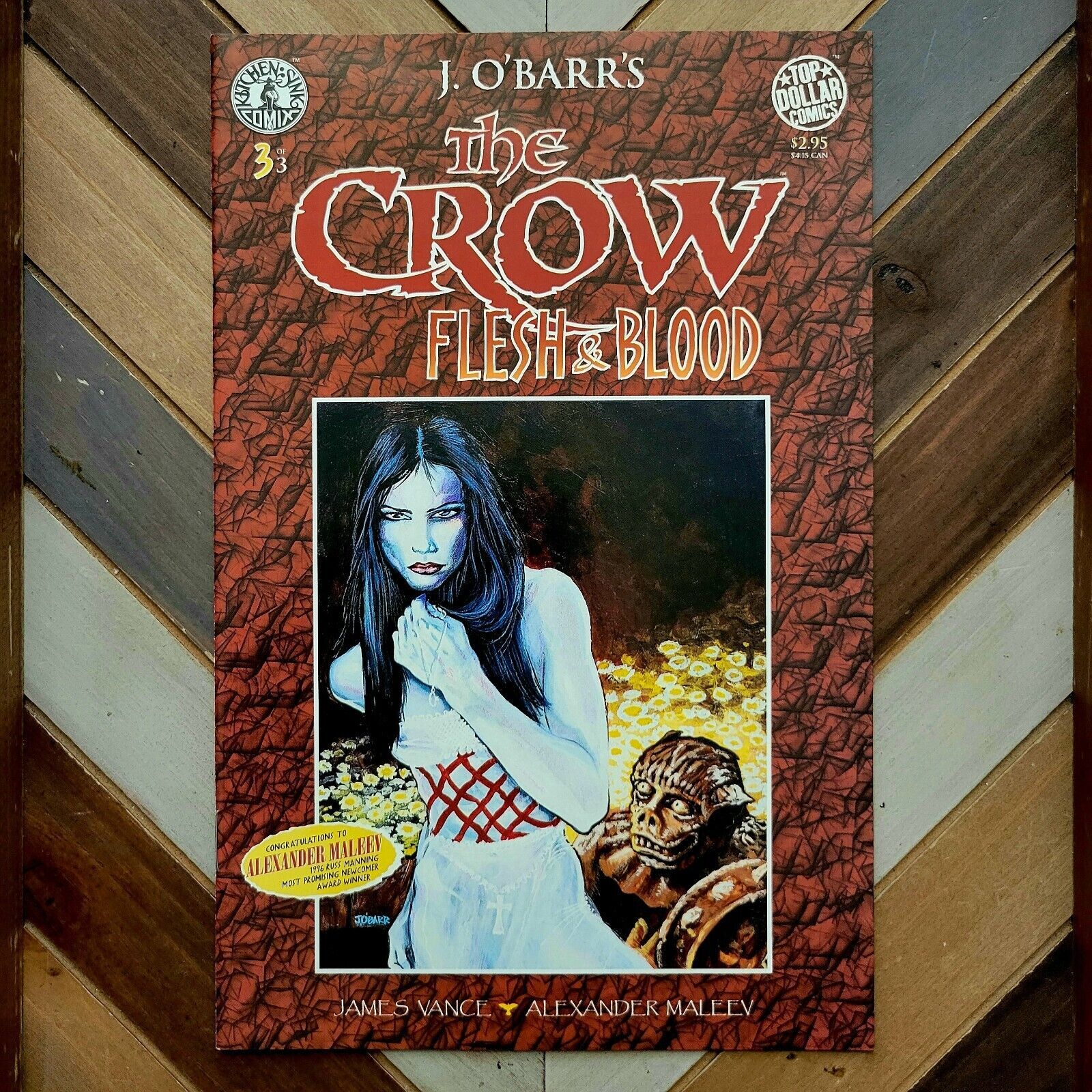 THE CROW: Flesh & Blood #3 HIGH GRADE (Kitchen Sink 1996) Final Issue ...