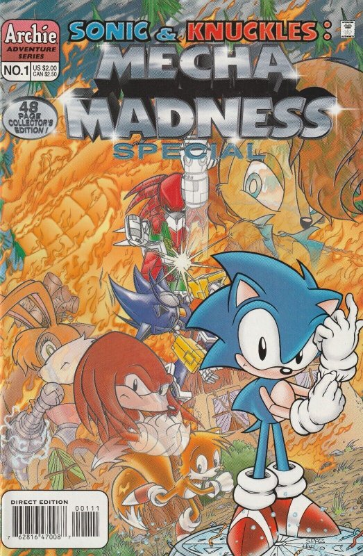 Sonic & Knuckles Mecha Madness Special # 1 Cover A NM- Archie 1996 [BB ...