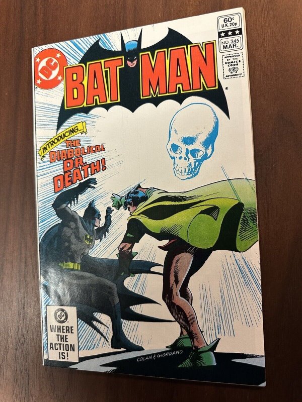 Batman #345 VF+ 1st Appearance of Dr. Death in the Bronze Age (DC 1982 ...