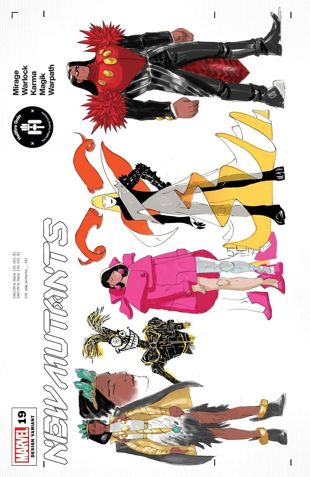 New Mutants #19 Lins Character Design Var Gala Marvel Comics Comic Book ...