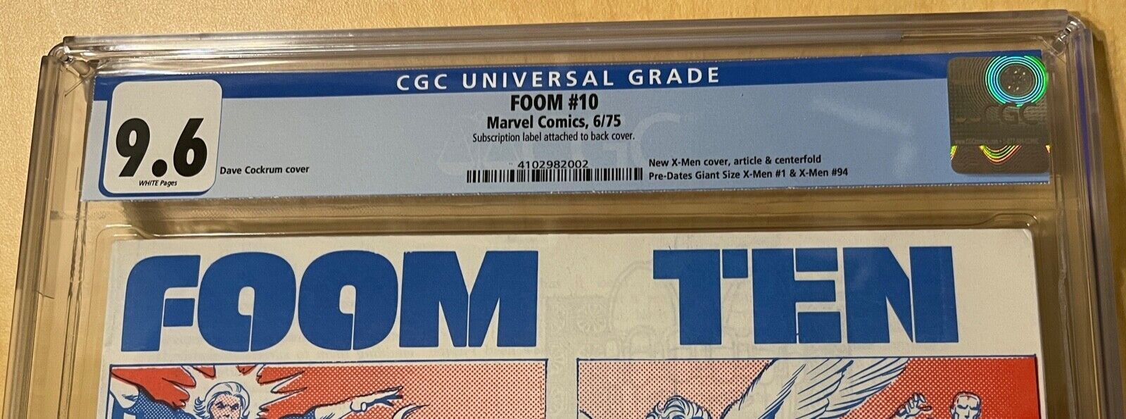 FOOM #10 CGC 9.6 NM+ 1st App New X-Men Team 1975 Predates Giant Size #1 ...