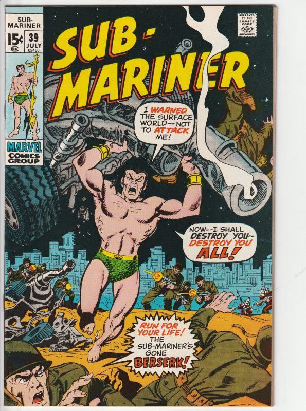 Sub-Mariner #39 (1971) | Comic Books - Bronze Age, Marvel, Sub-Mariner ...