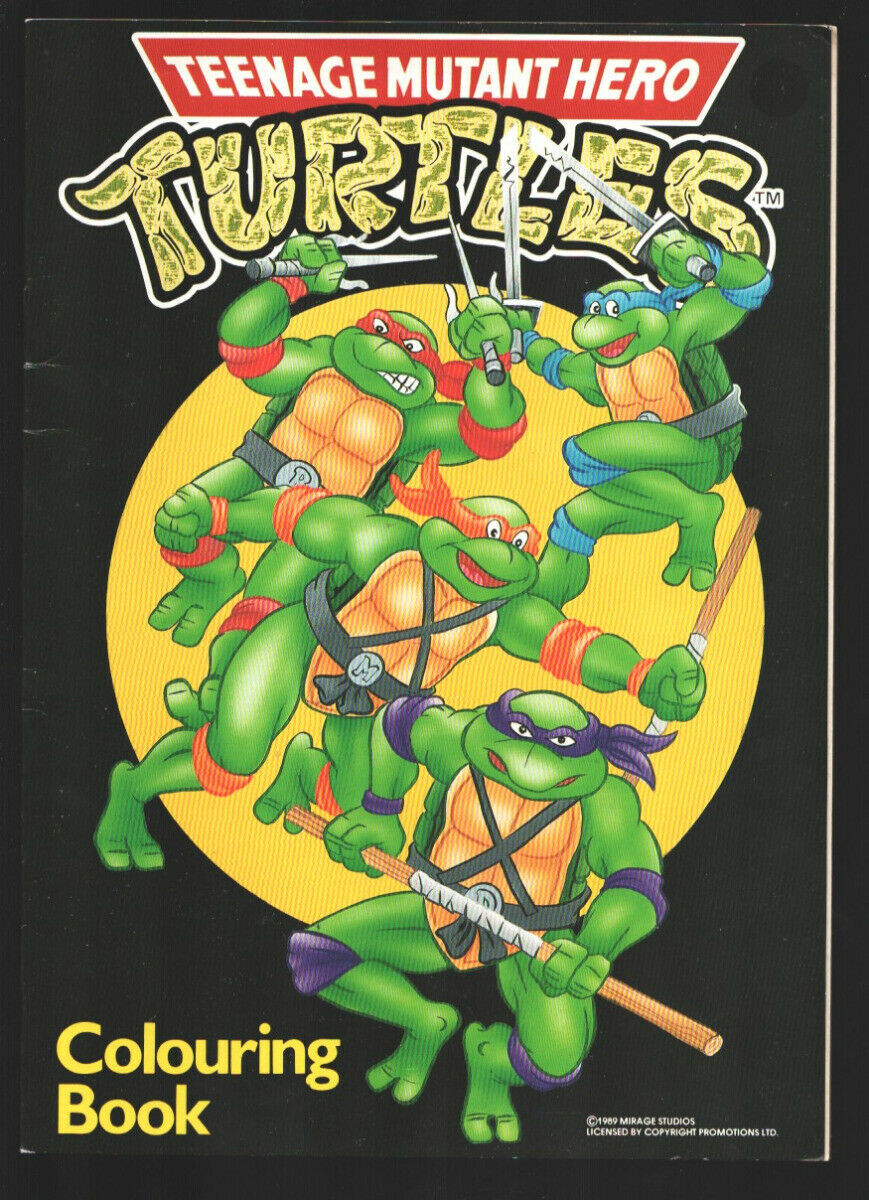 Teenage Mutant Hero Turtles Colouring Book 1989-Published in Italy ...