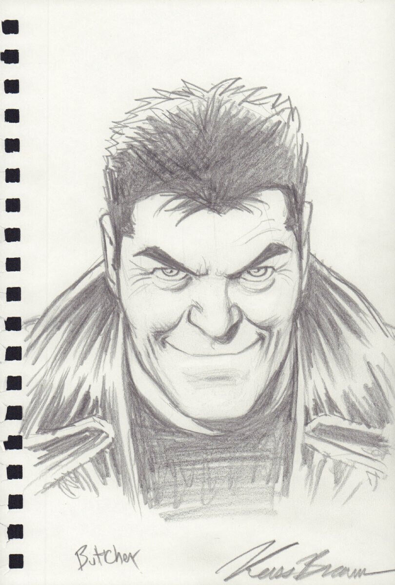 Billy Butcher from The Boys (Comics) Side Bust Pencil Art - B - by Russ ...