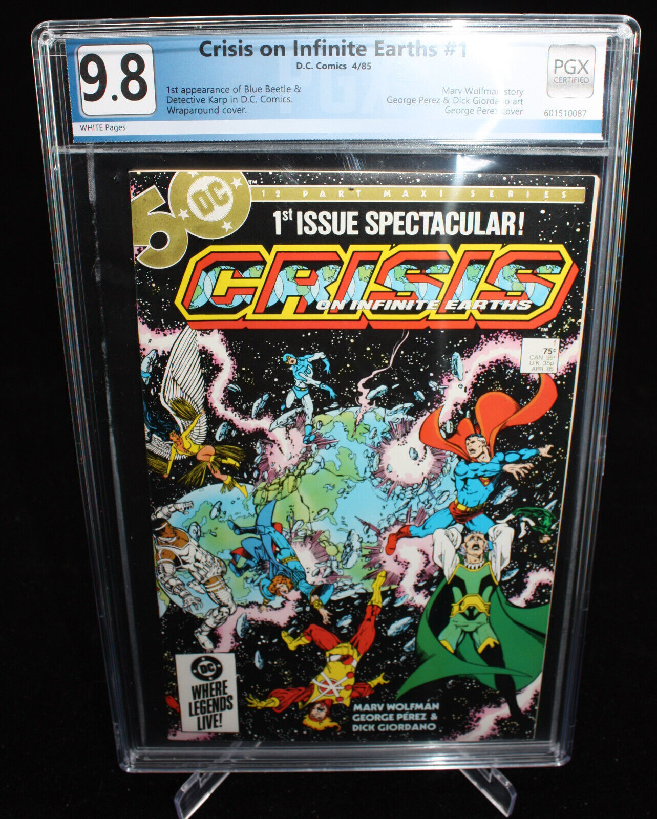 Crisis on Infinite Earths #1 (PGX 9.8) 1st Appearance of Blue Beetle - 1985 | International ...