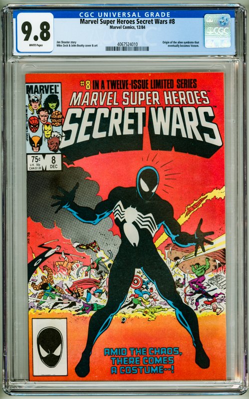 Marvel Super Heroes Secret Wars #8 (1984) CGC 9.8! White Pages! | Comic ...