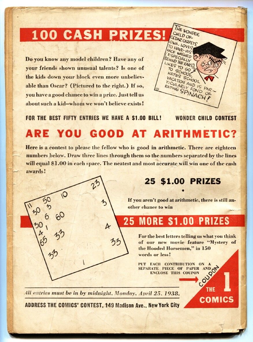 The Comics #7 1938-Dell-Tom Mix-Wash Tubbs-Rare Golden-Age comic ...