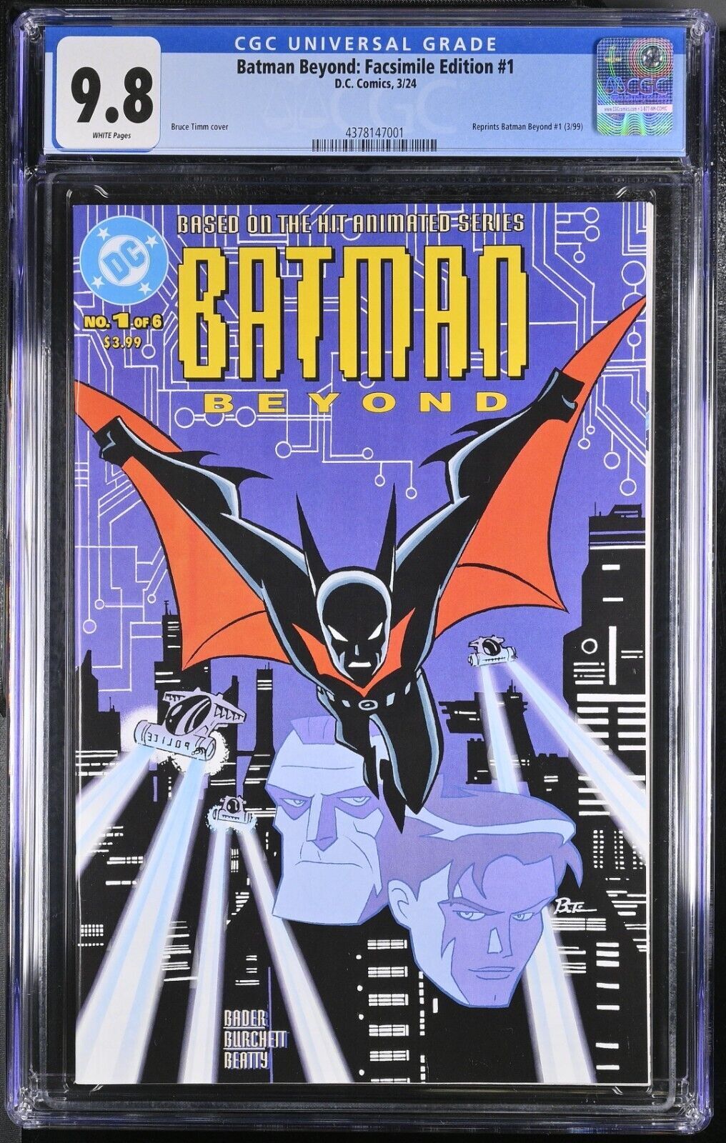 Batman Beyond #1 CGC 9.8 Facsimile Edition of 1999 Original Print DC ...