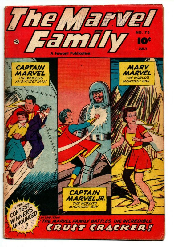 The Marvel Family #73 - Mary Marvel - Captain Marvel jr - Shazam - 1952 ...