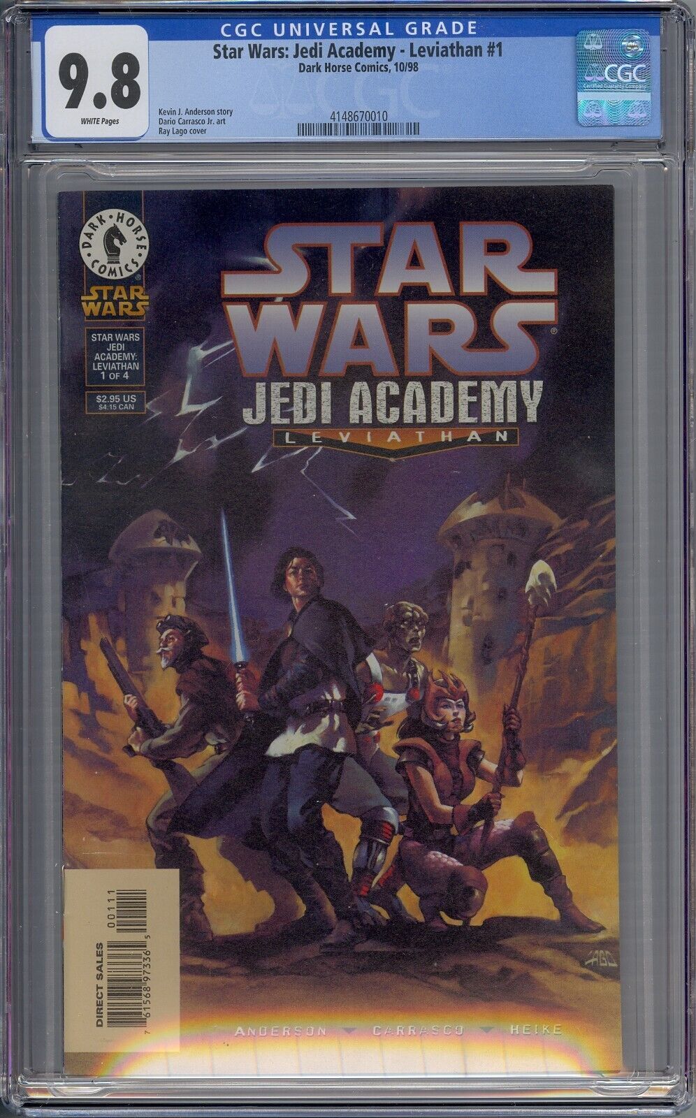 Star Wars Jedi Academy Leviathan #1 CGC 9.8 RAY Lago White Pages ...