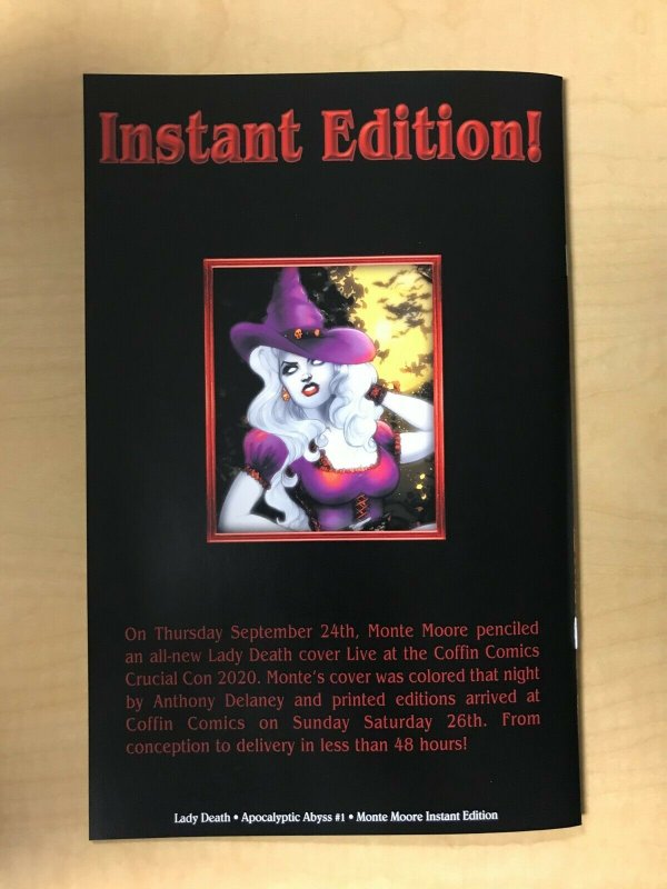 Lady Death Apocalyptic Abyss #1 Monte Moore Instant Edition Crucial Con ...