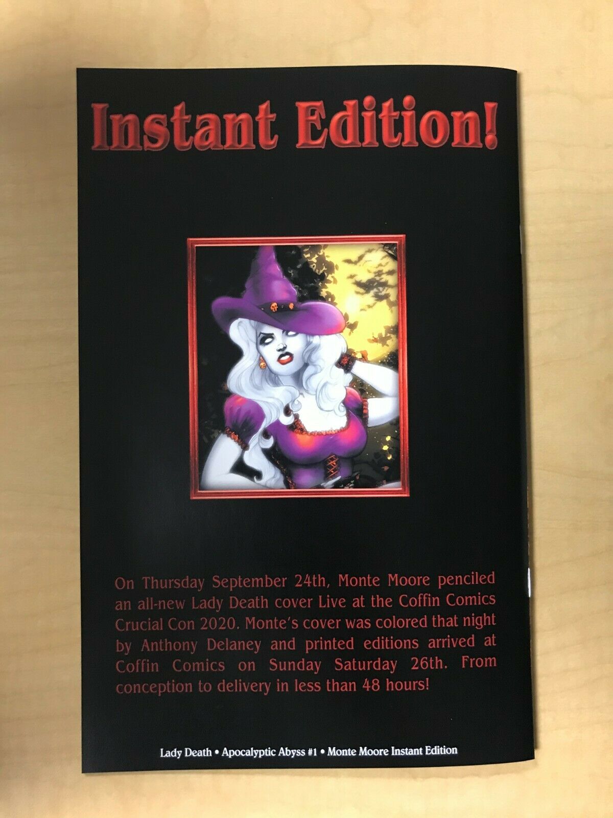 Lady Death Apocalyptic Abyss #1 Monte Moore Instant Edition Crucial Con ...