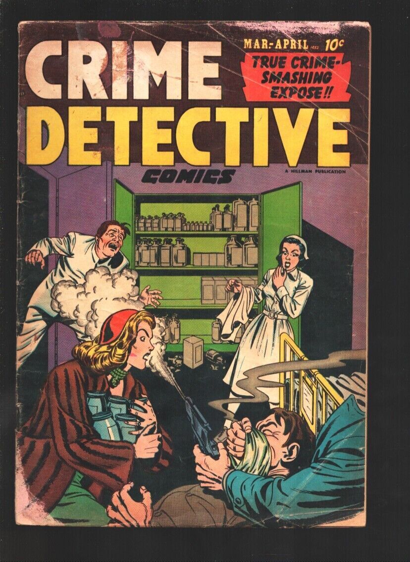 Crime Detective Vol. 3 #1 1952-Hillman-Drug use cover-Pre-Code -many ...