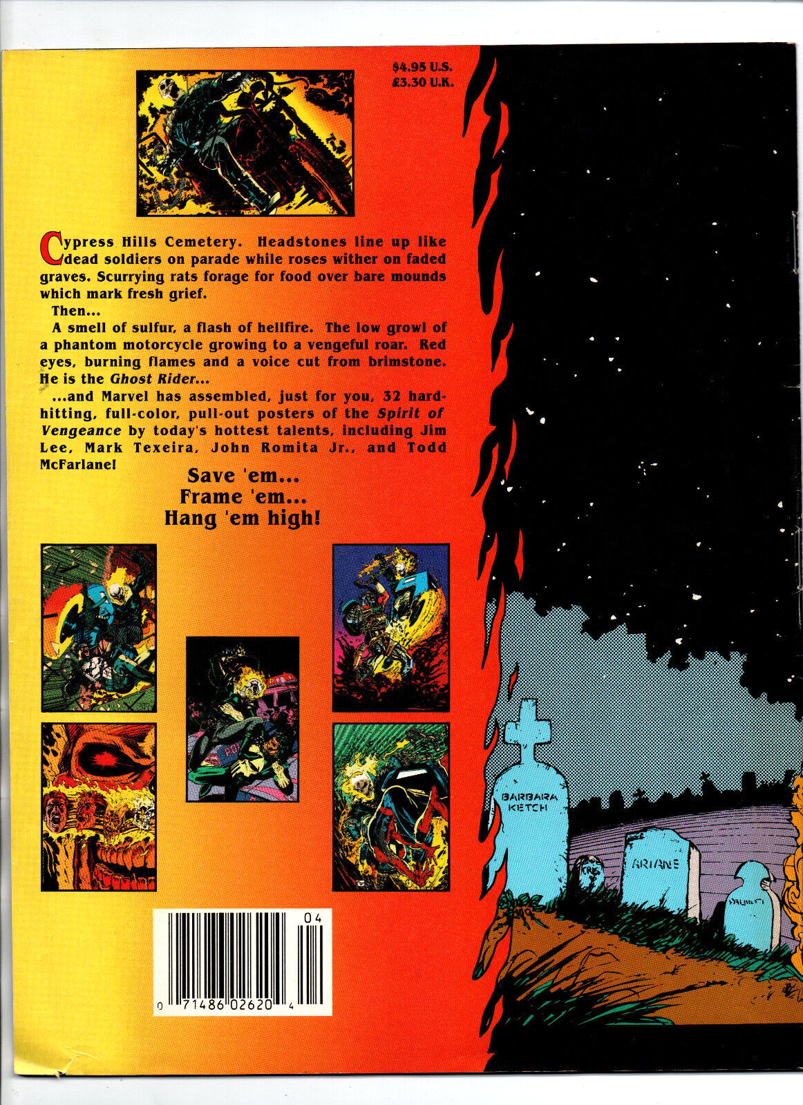 Ghost Rider Poster Magazine - Texeira - McFarlane - Saltares - 1992 ...