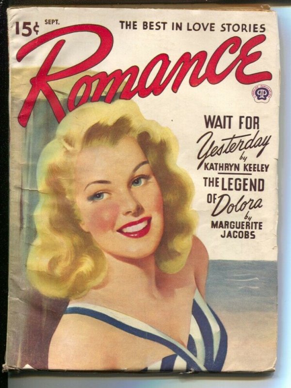 Romance 9/1946-Popular-pin-up girl portrait cover-pulp romance--VF ...
