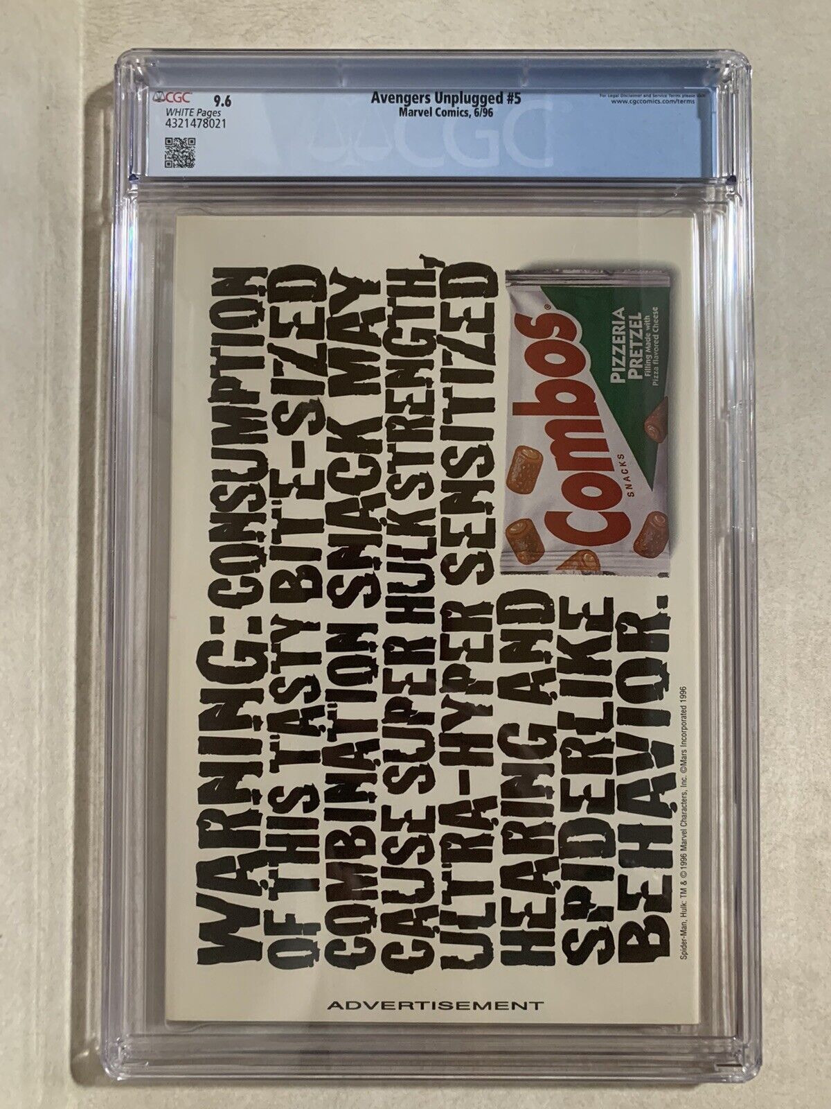 Avengers Unplugged 5 CGC 9.6 1996 1st Monica Rambeau as Photon MCU ...