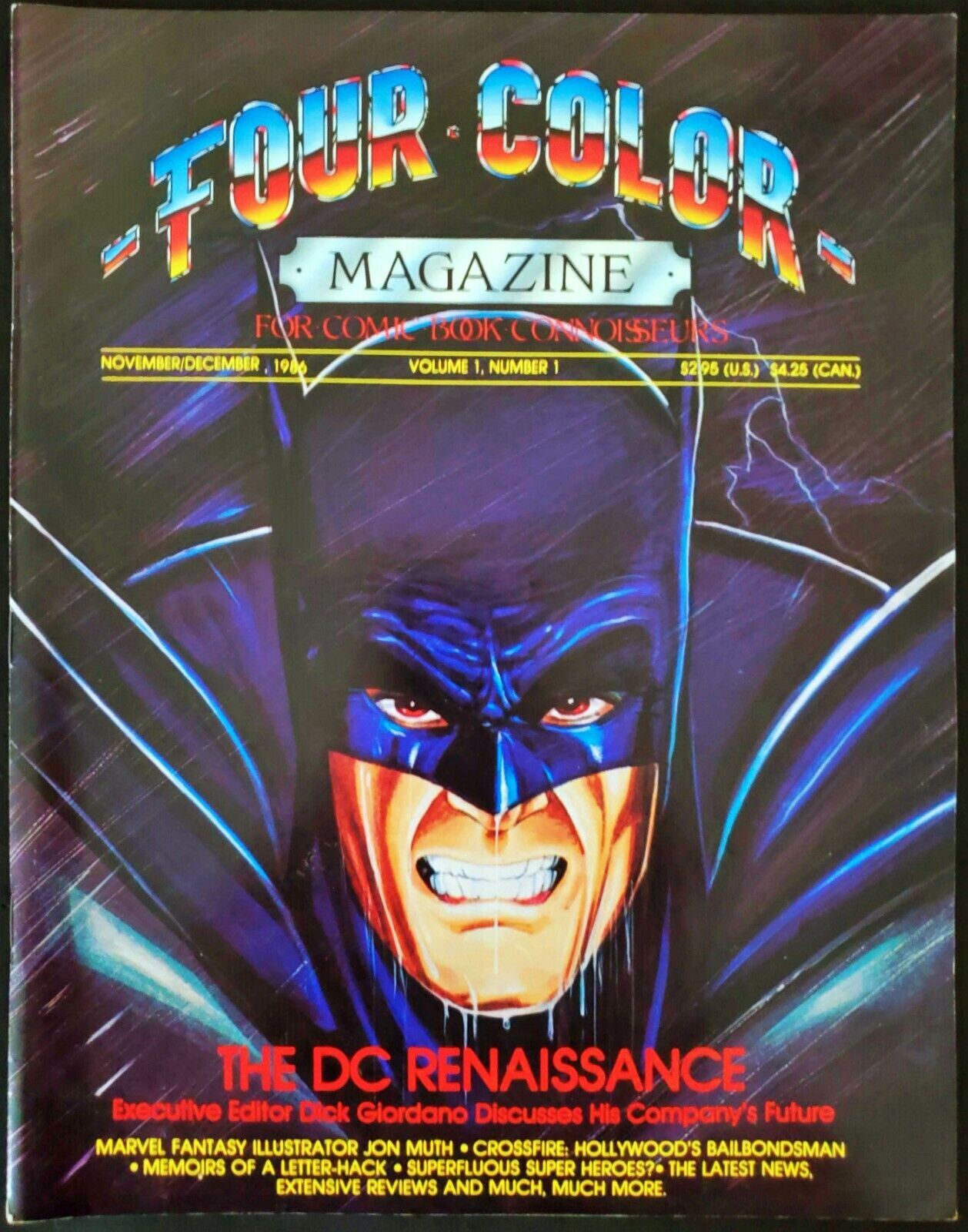 FOUR-COLOR MAGAZINE #1 Comic Fanzine DICK GIORDANO Jon Muth TMNT 1986 ...