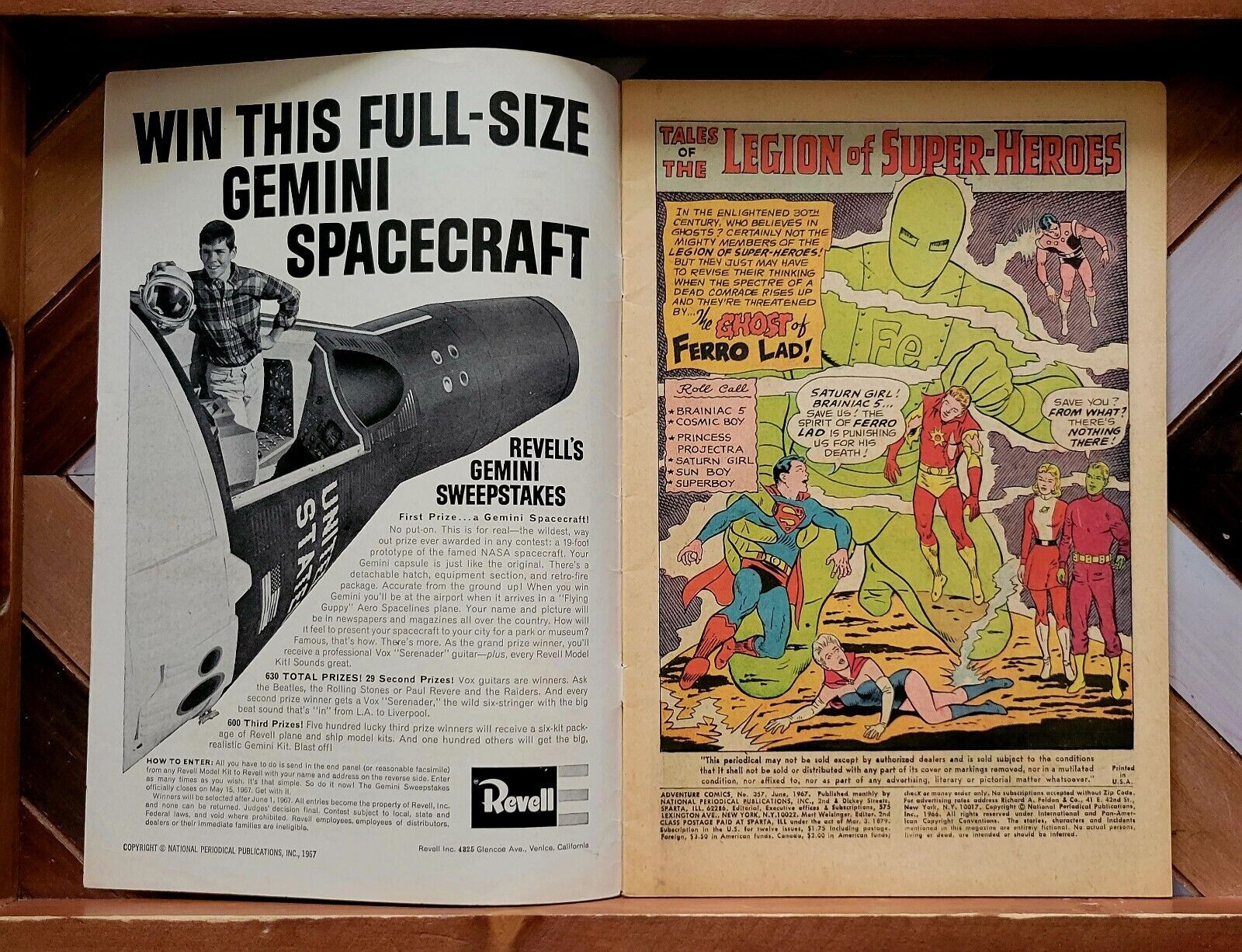 Adventure Comics #357 VG/FN (DC 1967) SUPERBOY, 1st CONTROLLERS, LEGION ...