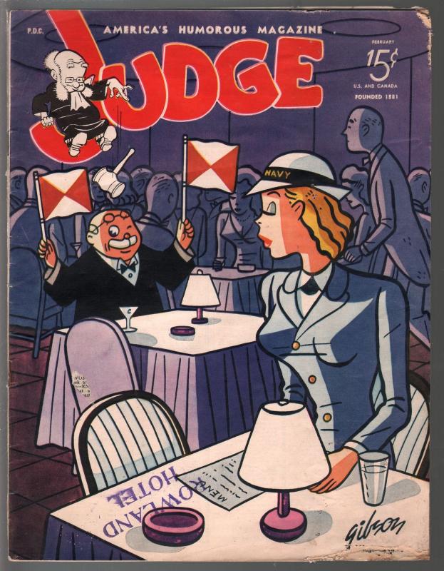 Judge 2/1945-jokes & cartoons- WWII era issue-Bill Wenzel-James Gibson ...