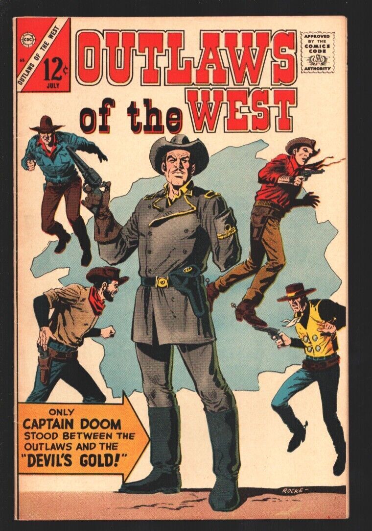 Outlaws Of The West #65 1967-Charlton-2nd appearance Captain Doom story ...