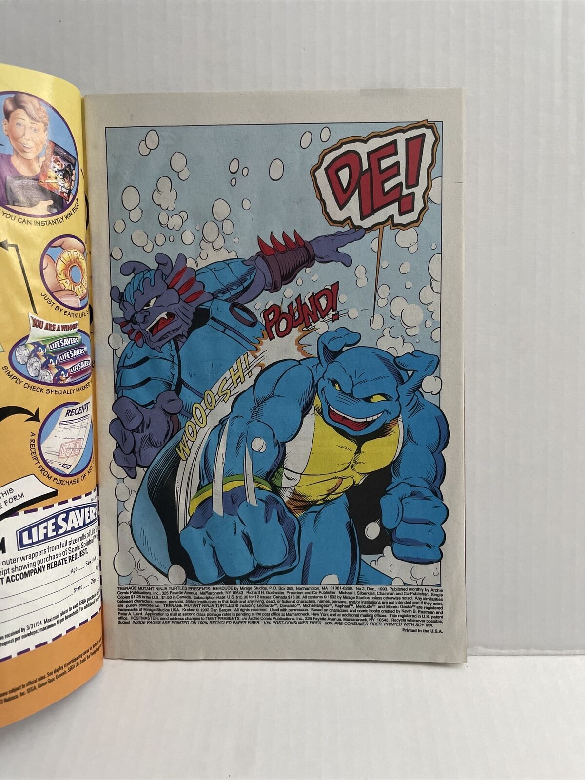 Teenage Mutant Ninja Turtles Presents Merdude Ray Fillet #3 Moisture ...