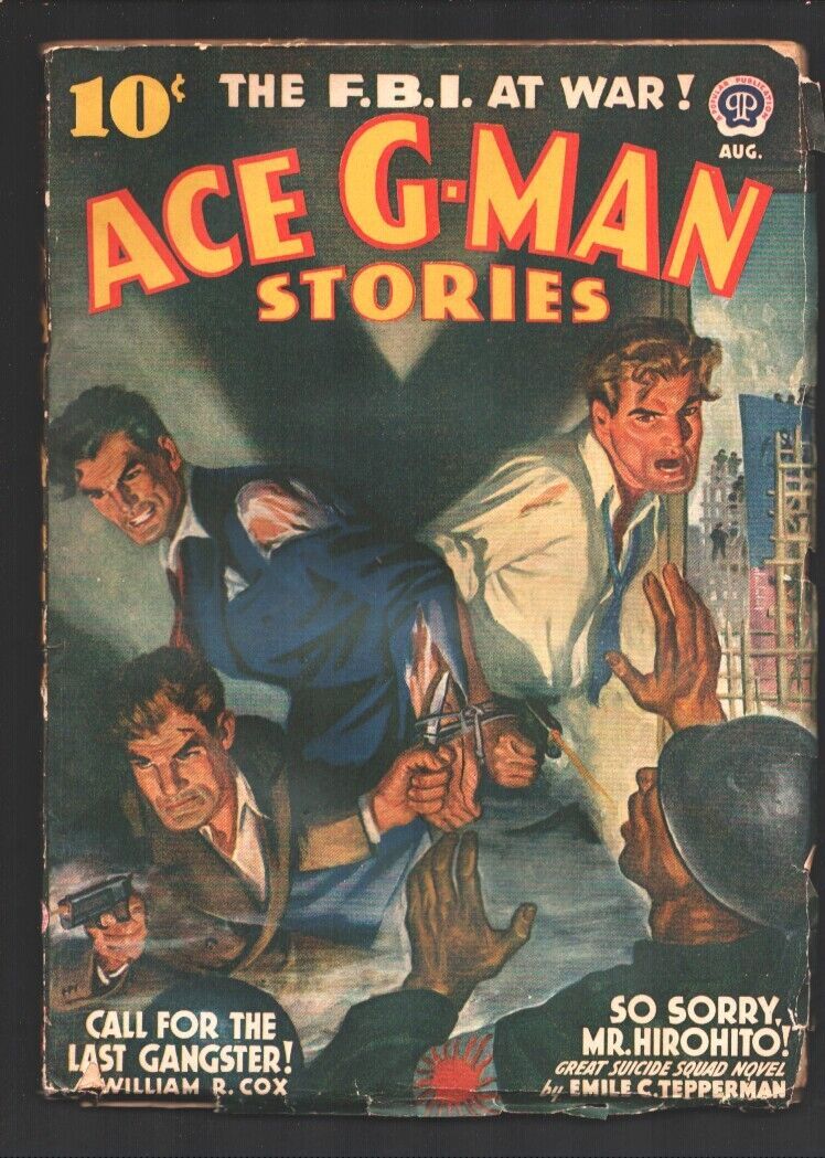 Ace G-Man Stories 8/1942--Suicide Squad vs Hirohito cover-The Ghost ...