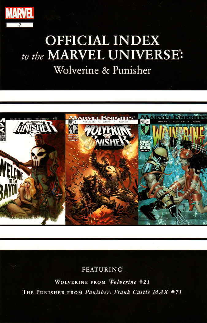 Wolverine, Punisher And Ghost Rider: Official Index to the Marvel ...