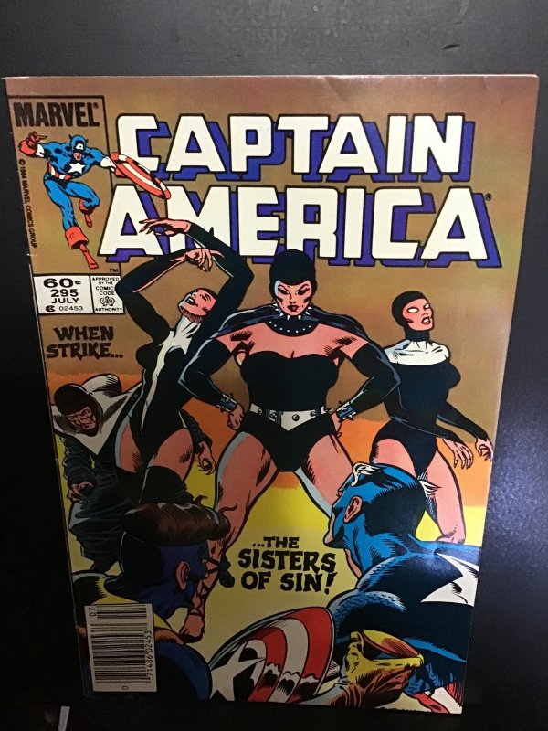 Captain America #295 (1984) hi grade 1st Sisters of Sin! NM- Wow ...