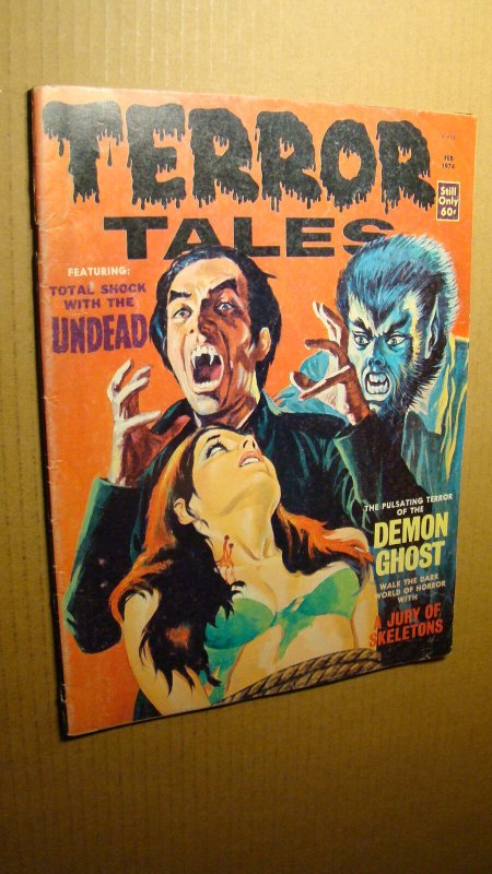 Terror Tales 1 FEB 1974 *Solid Copy* Scarce Eerie Horror Monster ...
