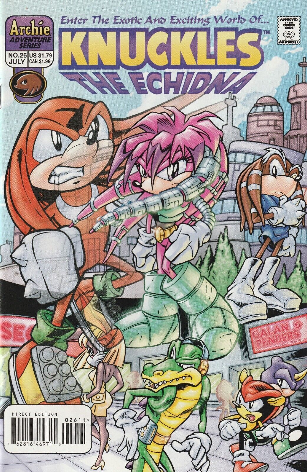Knuckles The Echidna # 26 Cover A NM Archie Adventure Series 1999 [BB ...