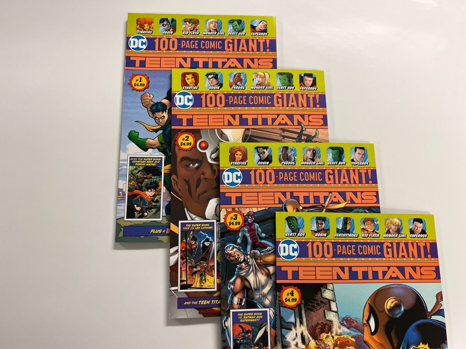 4 Teen Titans 100 Page Giant DC Comic Books # 1 2 3 4 Batman Flash ...