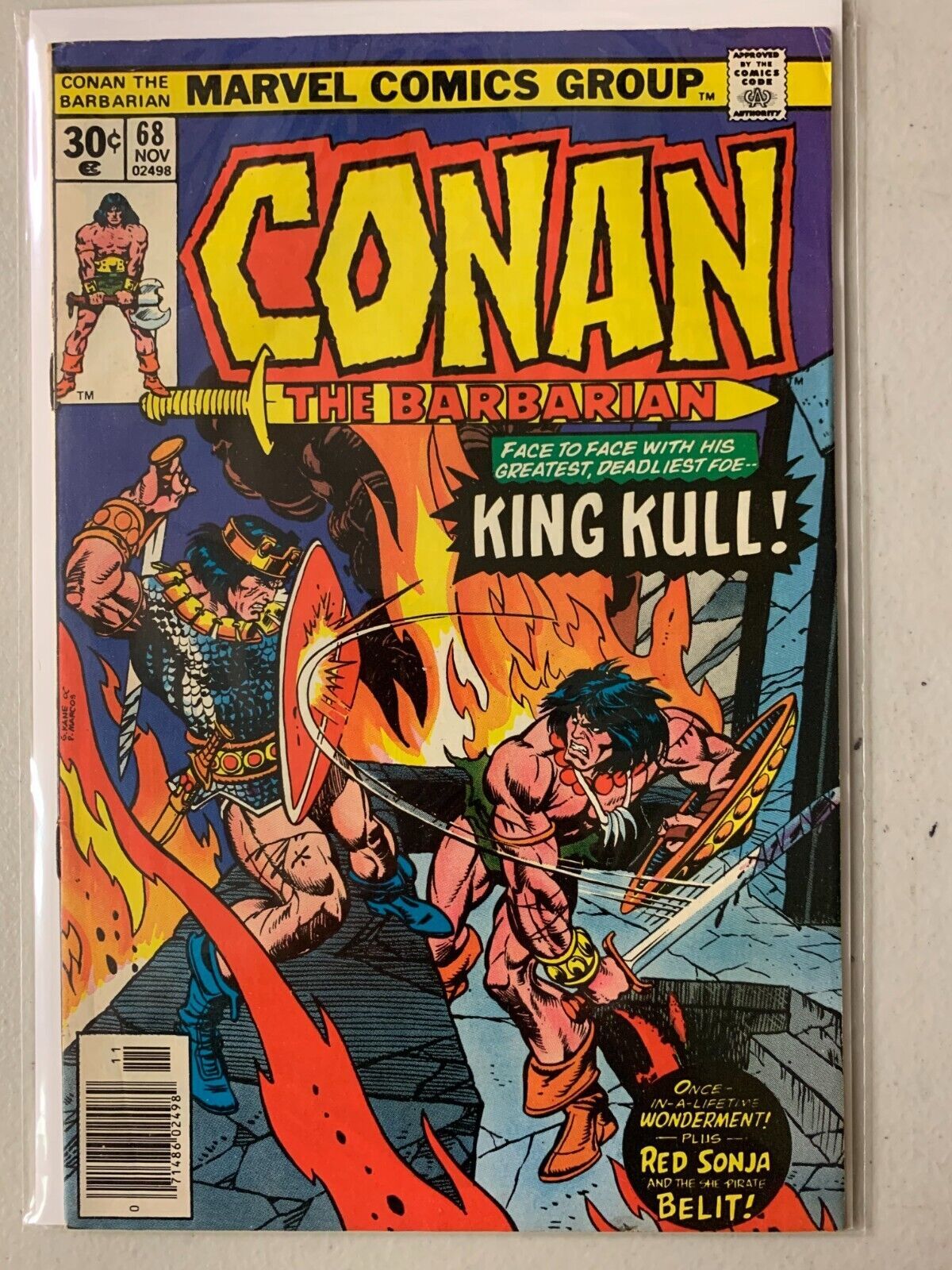 Conan the Barbarian #68 King Kull, Red Sonja appearance 6.0 (1976 ...