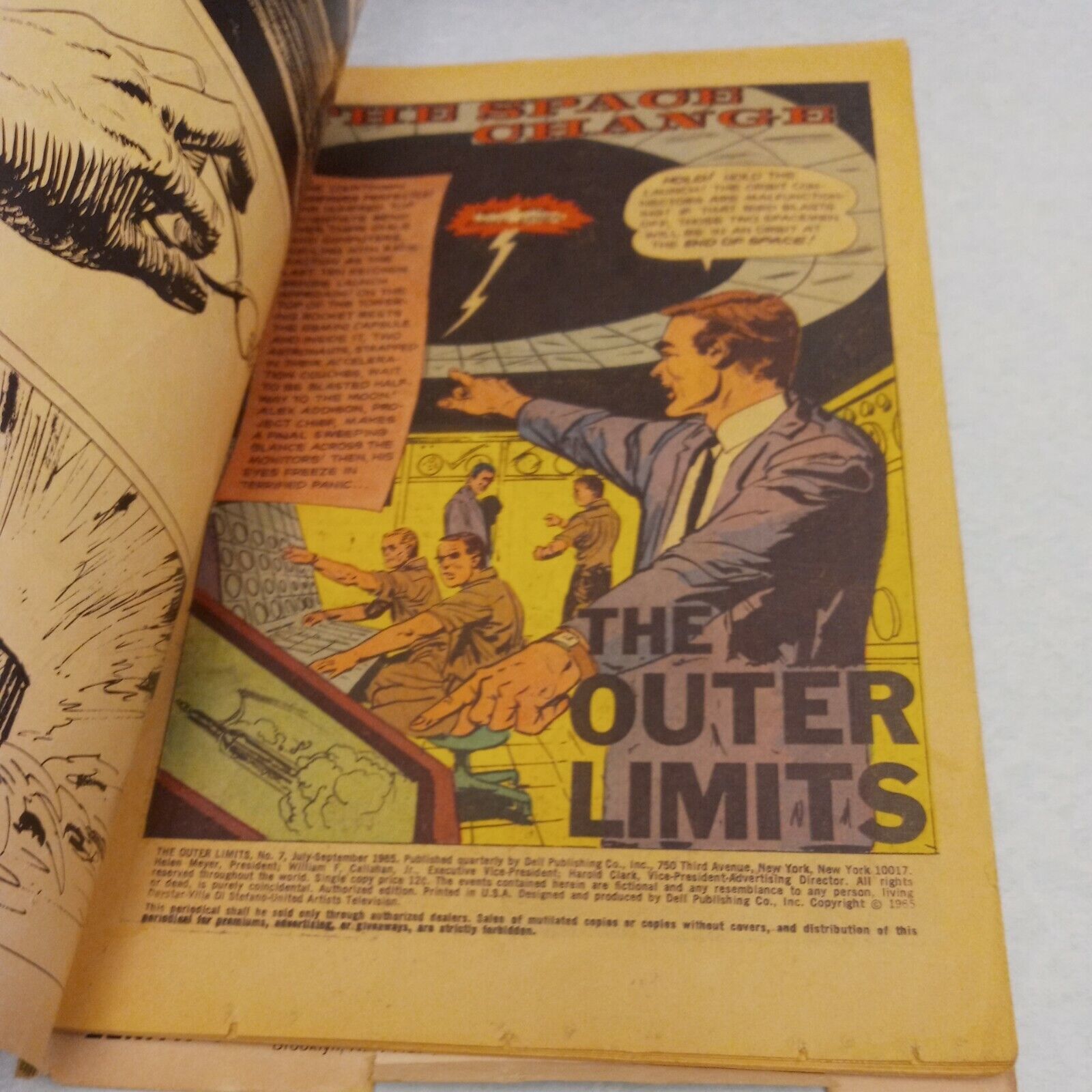 The Outer Limits 7 Dell Silver Age Comic Gd 1965 Silver Age Nasa