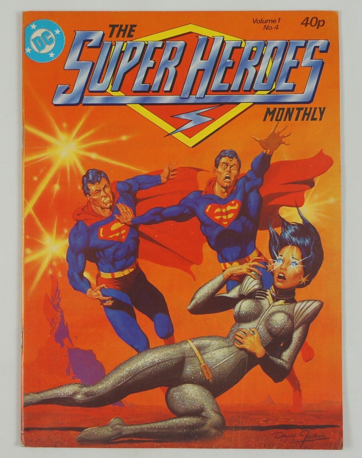 the Super Heroes Monthly Volume 1 #4 FN DOUBLE COVER Superman UK ...